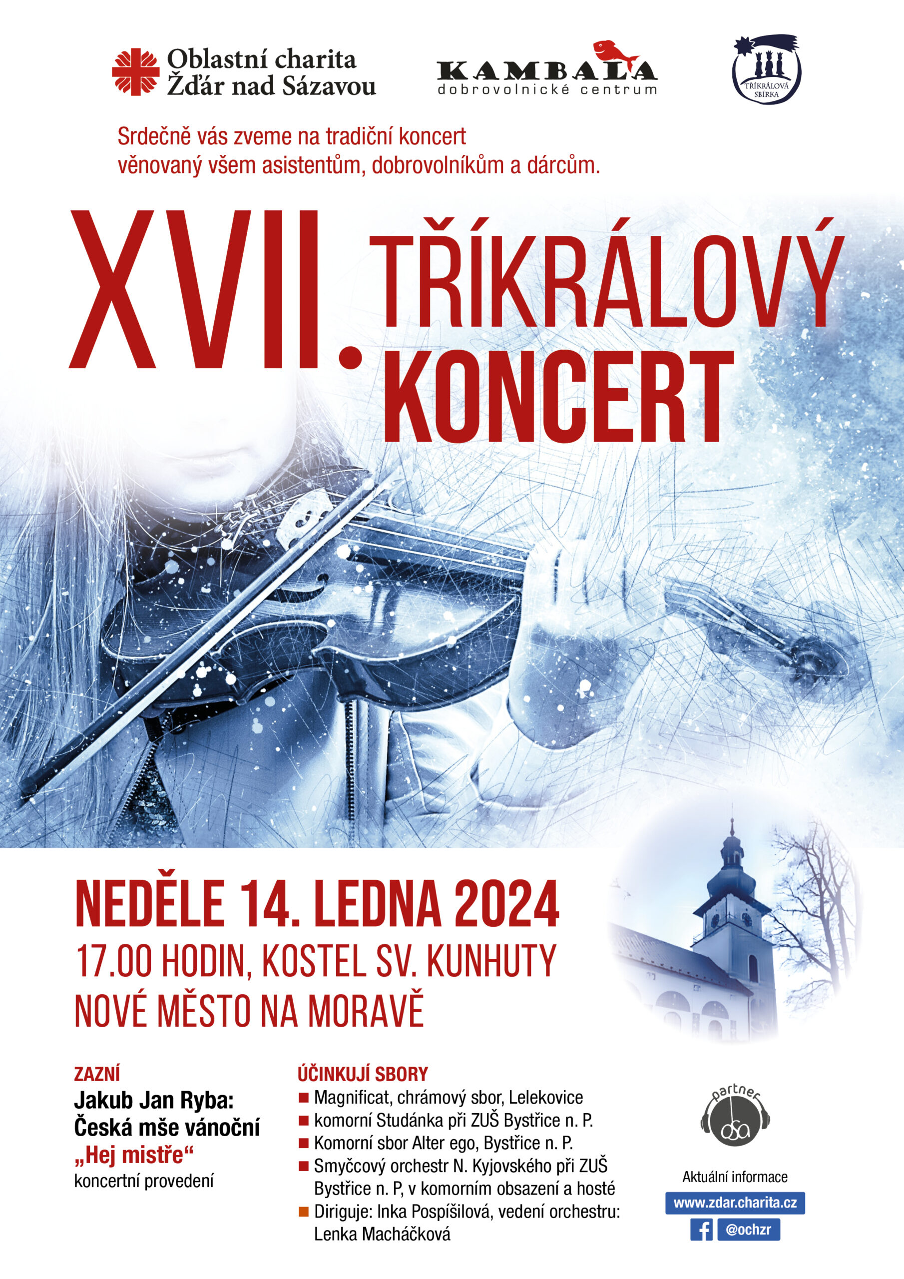 XVII. TŘÍKRÁLOVÝ KONCERT V NOVÉM MĚSTĚ – Farnost Nové Město na Moravě